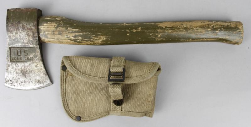 CS Militaria | WW2 US Army M1910 Axe In Tan Carrier 1942