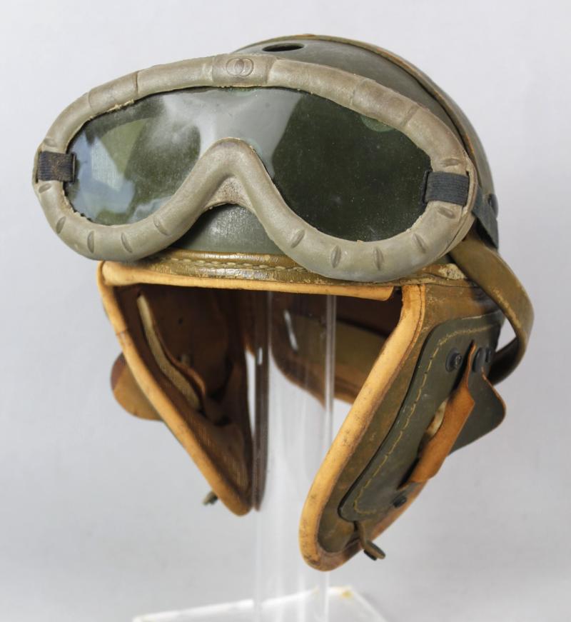 CS Militaria | WW2 US Tankers Helmet & Goggles