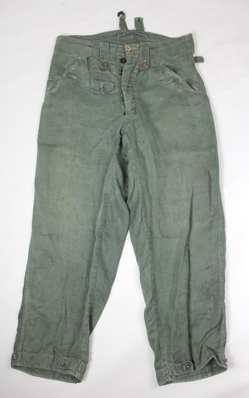 CS Militaria | WW2 German M43 'Drillich' HBT Summer Trousers