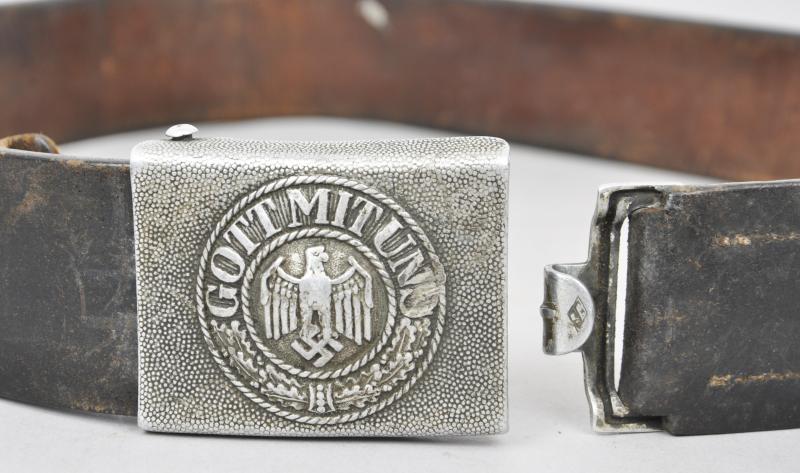 CS Militaria | WW2 German Army Belt & Buckle - Marked To Kraftfahr Kompanie