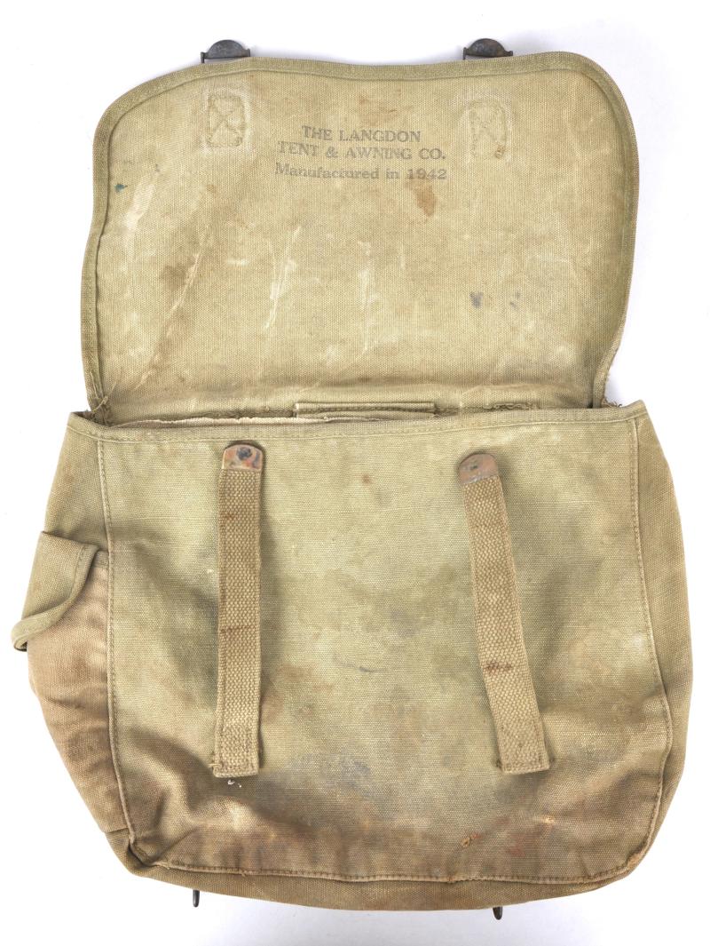 CS Militaria | WW2 US Musette Bag - Named & Numbered 1942