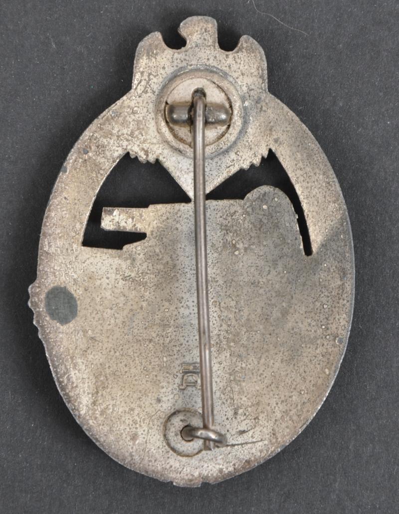 CS Militaria | WW2 German Panzer Badge In Silver