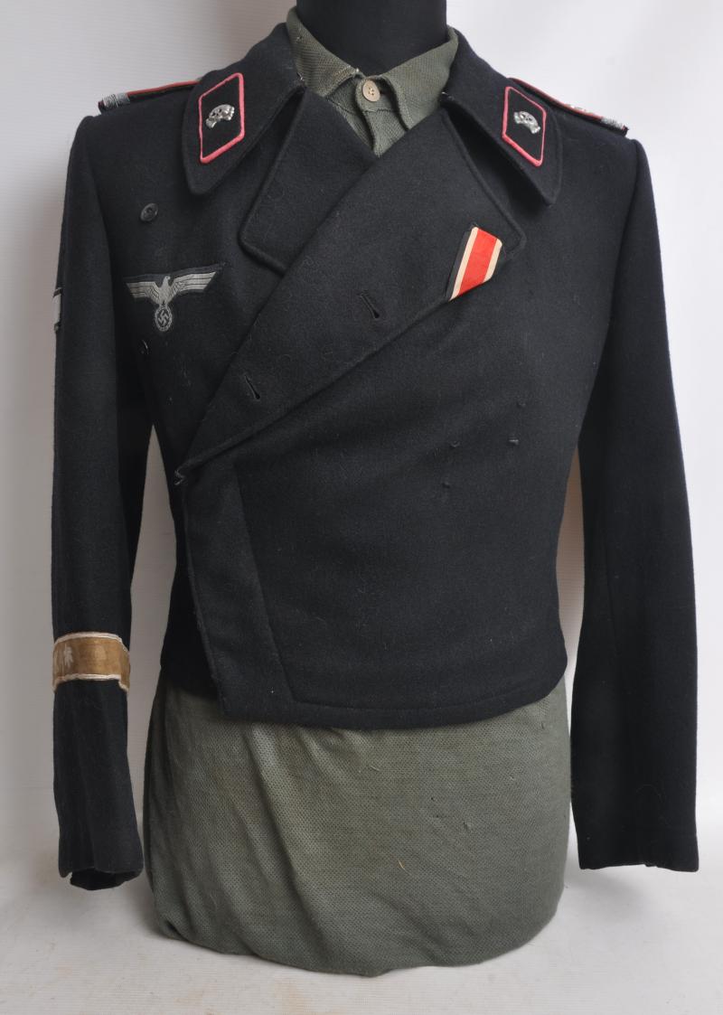 CS Militaria | WW2 German 22nd Panzer Regiment Black Wrapover Tunic