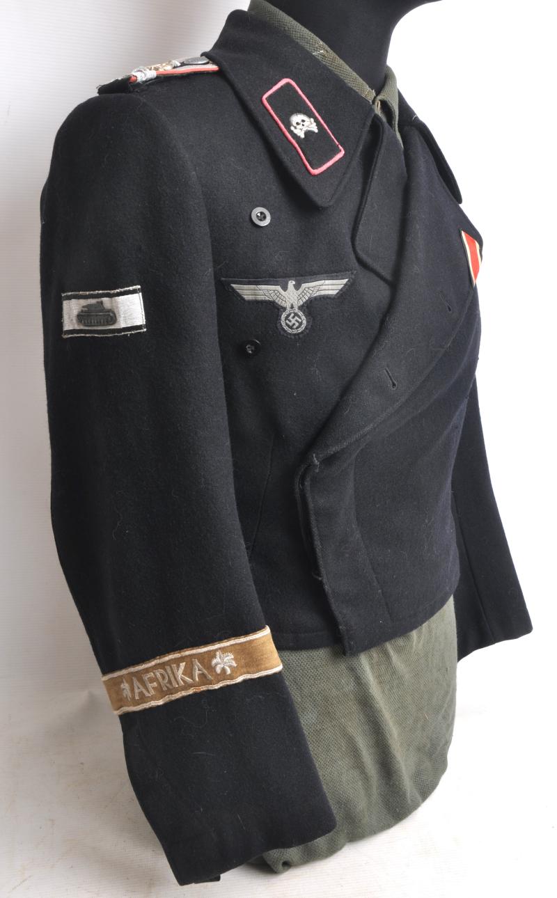 CS Militaria | WW2 German 22nd Panzer Regiment Black Wrapover Tunic