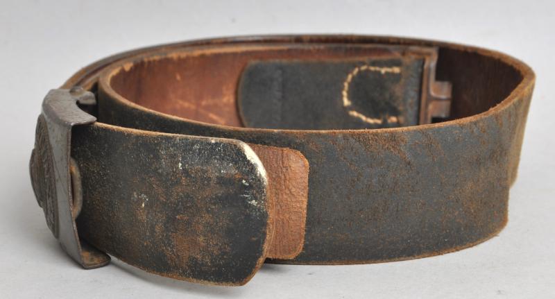 CS Militaria | WW2 German Army Belt & Green Painted Steel Buckle