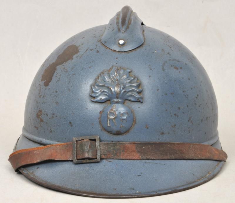CS Militaria | WW1 French Infantry M15 Adrian Helmet In Early War Light ...