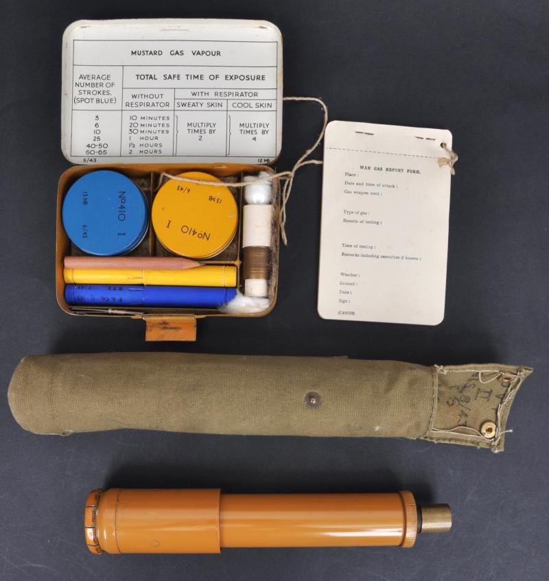CS Militaria | Rare WW2 British Gas Detector Kit & Pump 1943