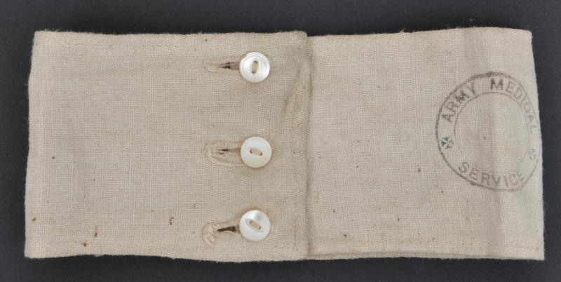 CS Militaria | WW1 British Medics Armband - Stamped Army Medical Service