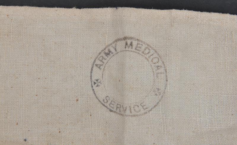 CS Militaria | WW1 British Medics Armband - Stamped Army Medical Service