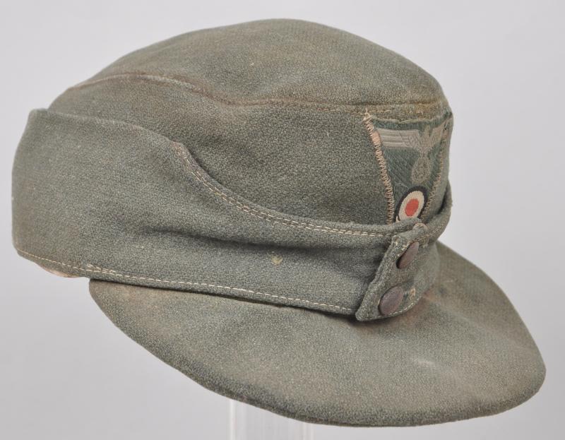 CS Militaria | A Salty WW2 German Army M43 Cap With Zig Zag Stitched ...