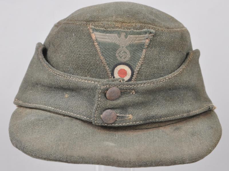 CS Militaria | A Salty WW2 German Army M43 Cap With Zig Zag Stitched ...