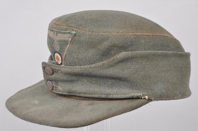 CS Militaria | A Salty WW2 German Army M43 Cap With Zig Zag Stitched ...