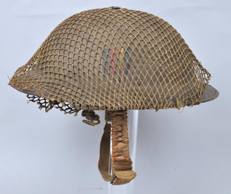 CS Militaria | WW2 British Helmet With Early Royal Marines Flash 1938