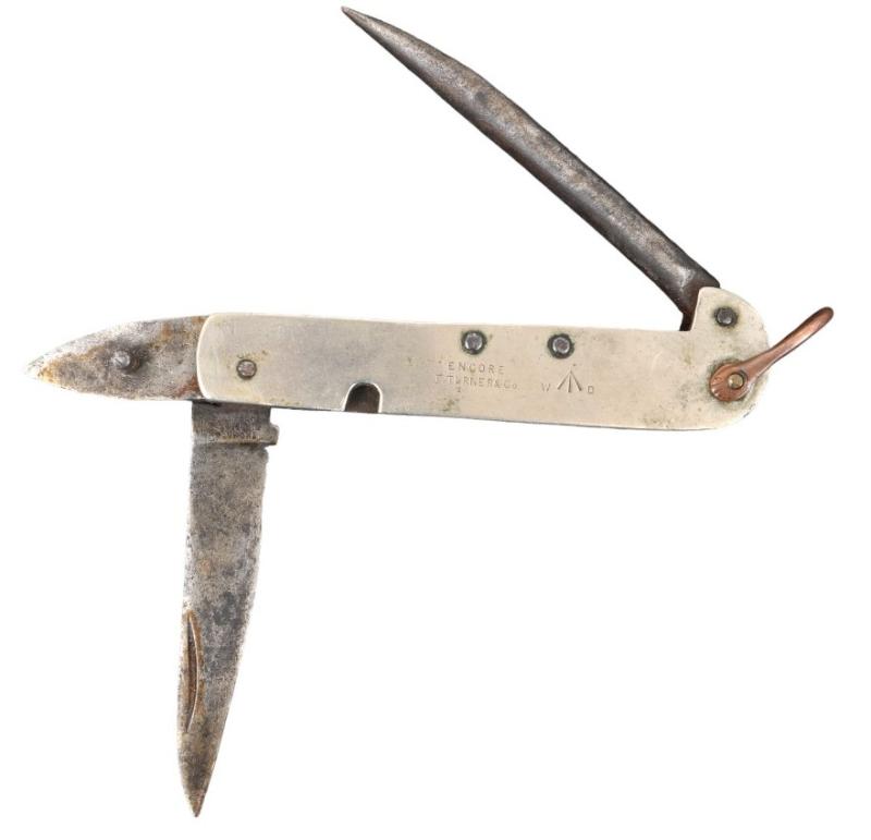 CS Militaria | WW1 Metal Jack Knife - R.G.A 199th Seige Battery Named