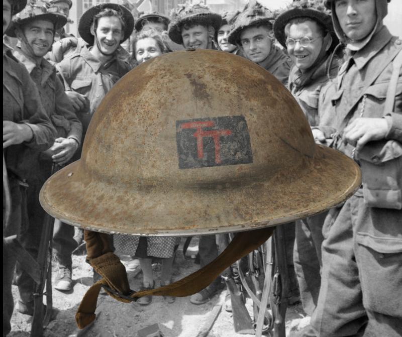 CS Militaria | WW2 British 50th Northumbrian Division Helmet
