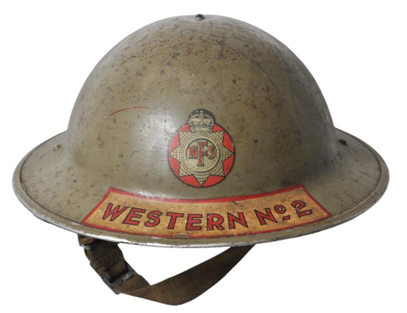 CS Militaria | WW2 British NFS Helmet- 'Western No.2' ( Paisley,Scotland)