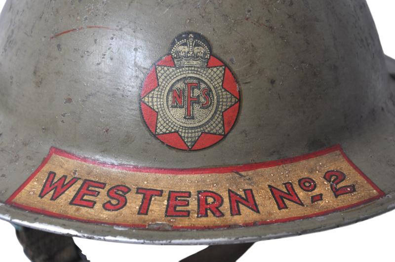 CS Militaria | WW2 British NFS Helmet- 'Western No.2' ( Paisley,Scotland)