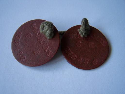 CS Militaria | WW2 British Military Identity Discs/Dogtags