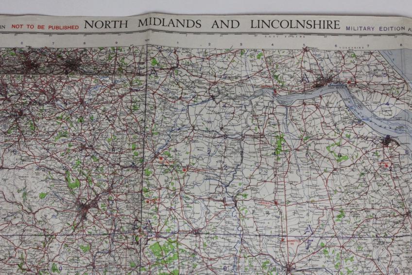 CS Militaria | WW2 British MIlitary Map ' North Midlands & Lincolnshire ...