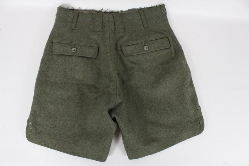 CS Militaria | WW2 German M44 Army/SS Model Trousers Converted Into Shorts