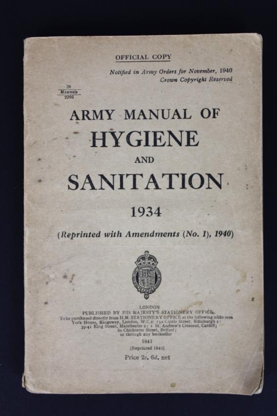 CS Militaria | WW2 British Army Manual Of Hygiene & Sanitation 1940