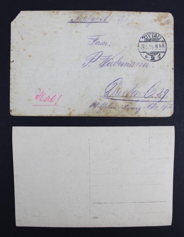 CS Militaria | WW1 Imperial German Field Postcard Pair