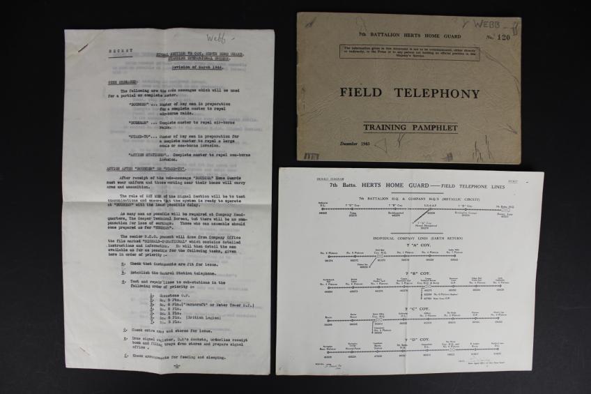 CS Militaria | WW2 British '7th Battalion , Herts Home Guard' Paperwork ...