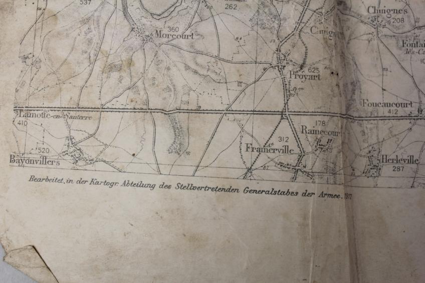 CS Militaria | WW1 Imperial German Map Of Arras , Valenciennes & St ...