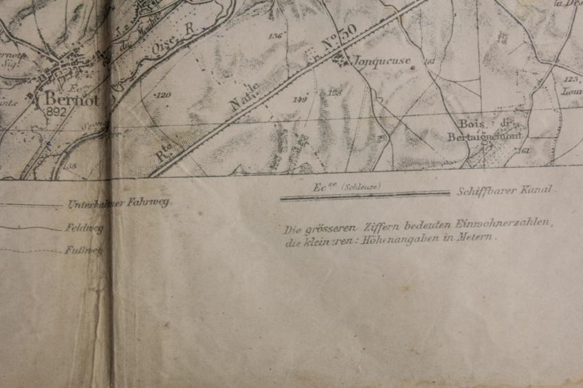 CS Militaria | WW1 Imperial German Map Of Arras , Valenciennes & St ...