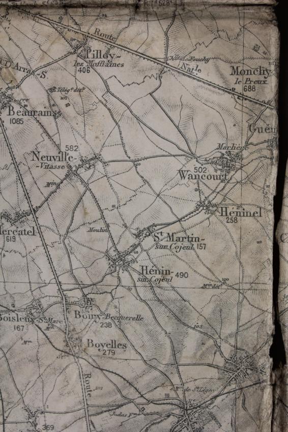 CS Militaria | WW1 Imperial German Map Of Arras , Valenciennes & St ...