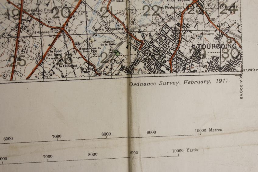 CS Militaria | WW1 British February 1917 Map Of Belgium & France